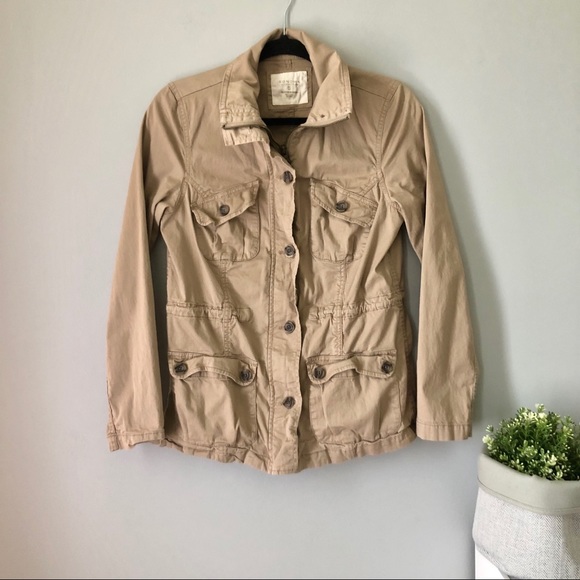 Jackets & Coats | Tan Utility Jacket L Small | Poshmark
